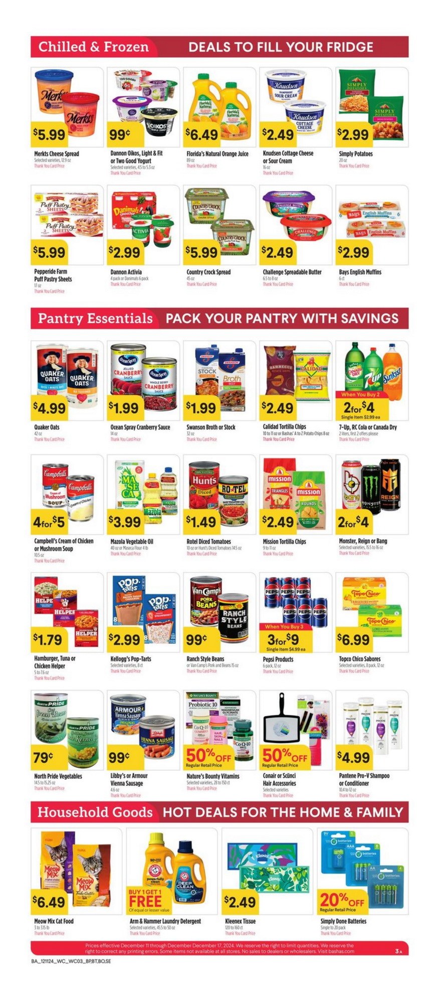 Bashas Weekly Ad Dec 11 – Dec 17, 2024