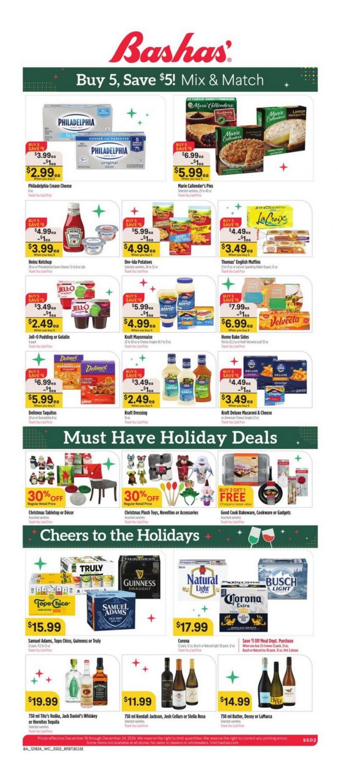 Bashas Weekly Ad Dec 18 – Dec 24, 2024 (Christmas Promotion Included)