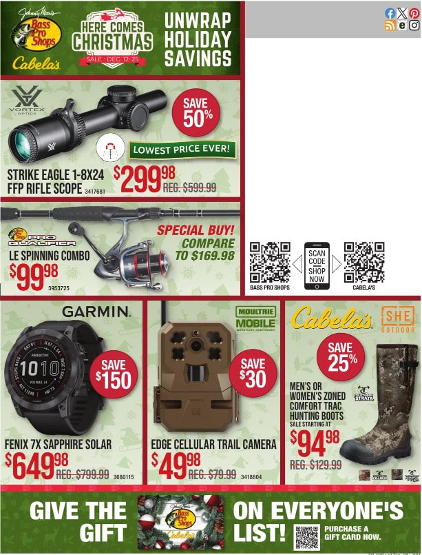 Bass Pro Shops Christmas Sale Dec 12 – Dec 25, 2024