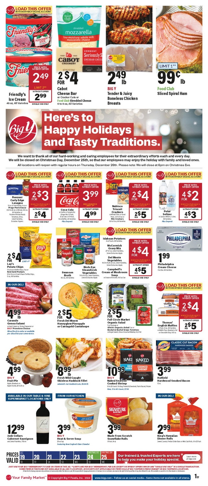 Big Y Weekly Ad Dec 19 – Dec 25, 2024 (Christmas Promotion Included)