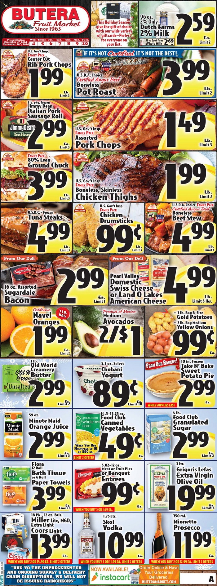 Butera Weekly Ad Dec 04 – Nov 10, 2024