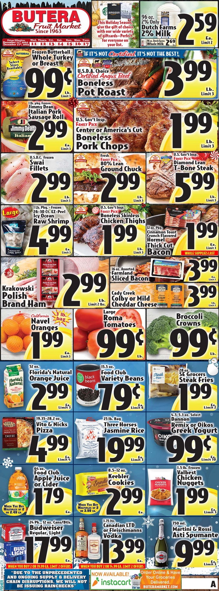 Butera Weekly Ad Dec 11 – Nov 17, 2024