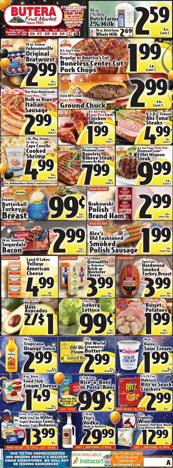 Butera Weekly Ad Dec 26, 2024 – Jan 01, 2025 (New Year Promotion Included)