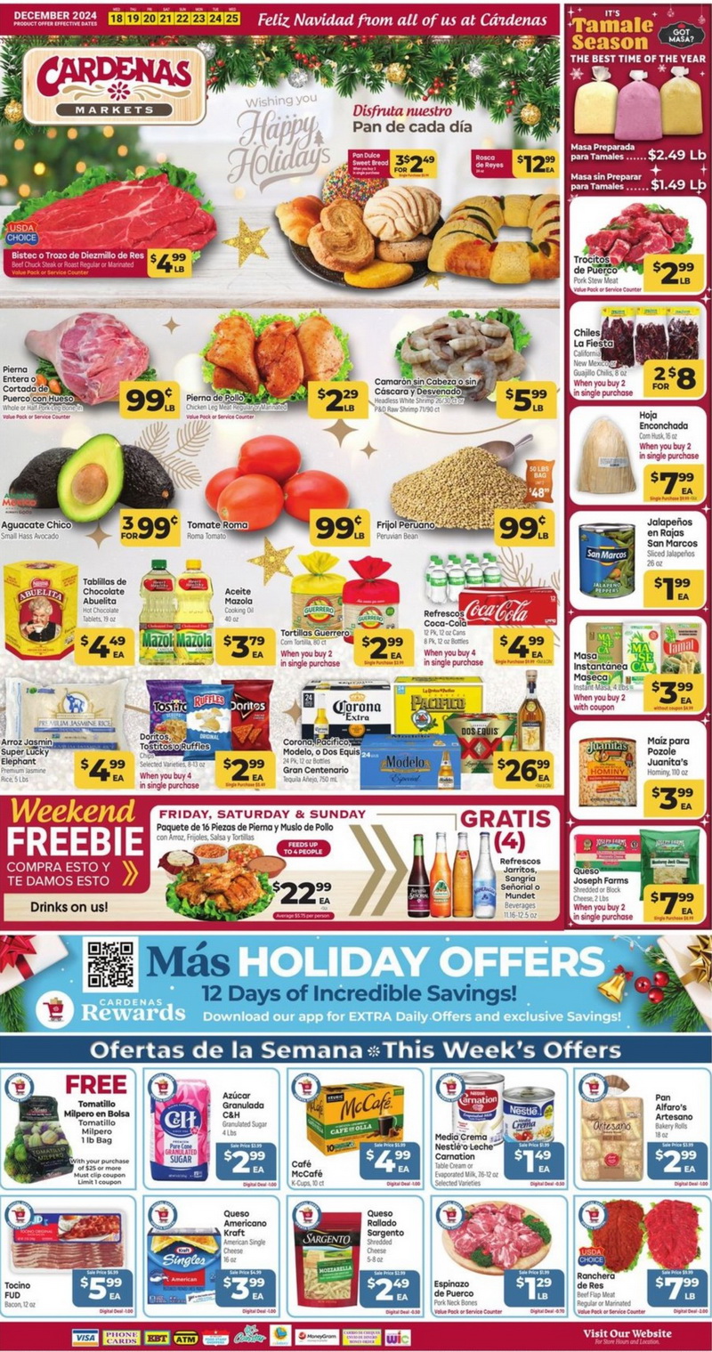 Cardenas Weekly Ad Dec 18 – Dec 25, 2024 (Christmas Day Promotion Included)