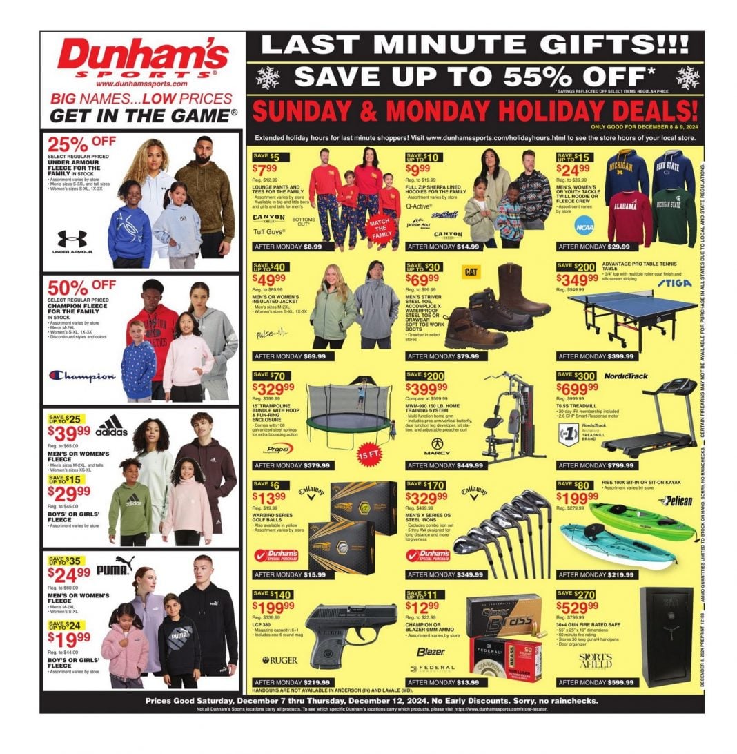 Dunham's Sports Weekly Ad Dec 07 – Dec 12, 2024