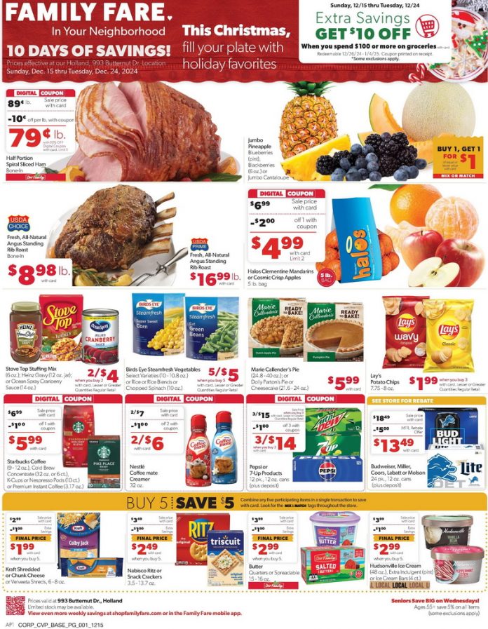 Family Fare Weekly Ad Dec 15 – Dec 24, 2024