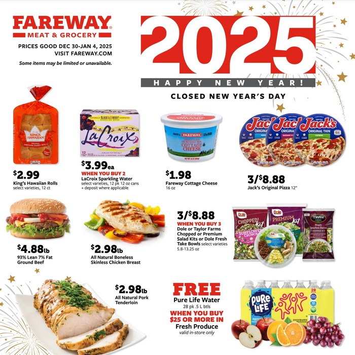 Fareway Weekly Ad Dec 30, 2024 – Jan 04, 2025 (New Year Promotion Included)