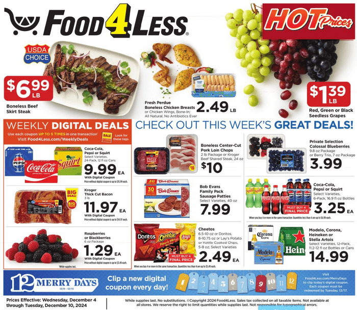 Food 4 Less Weekly Ad Dec 04 – Dec 10, 2024