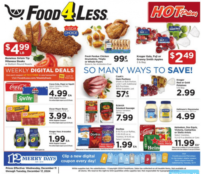 Food 4 Less Weekly Ad Dec 11 – Dec 17, 2024