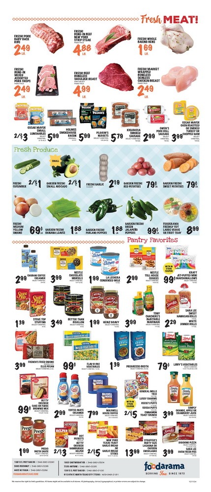 Foodarama Weekly Ad Dec 11 – Dec 24, 2024
