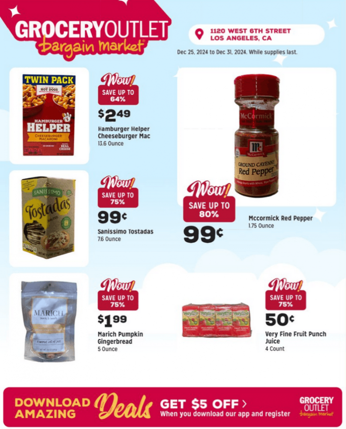 Grocery Outlet Weekly Ad Dec 25 – Dec 31, 2024
