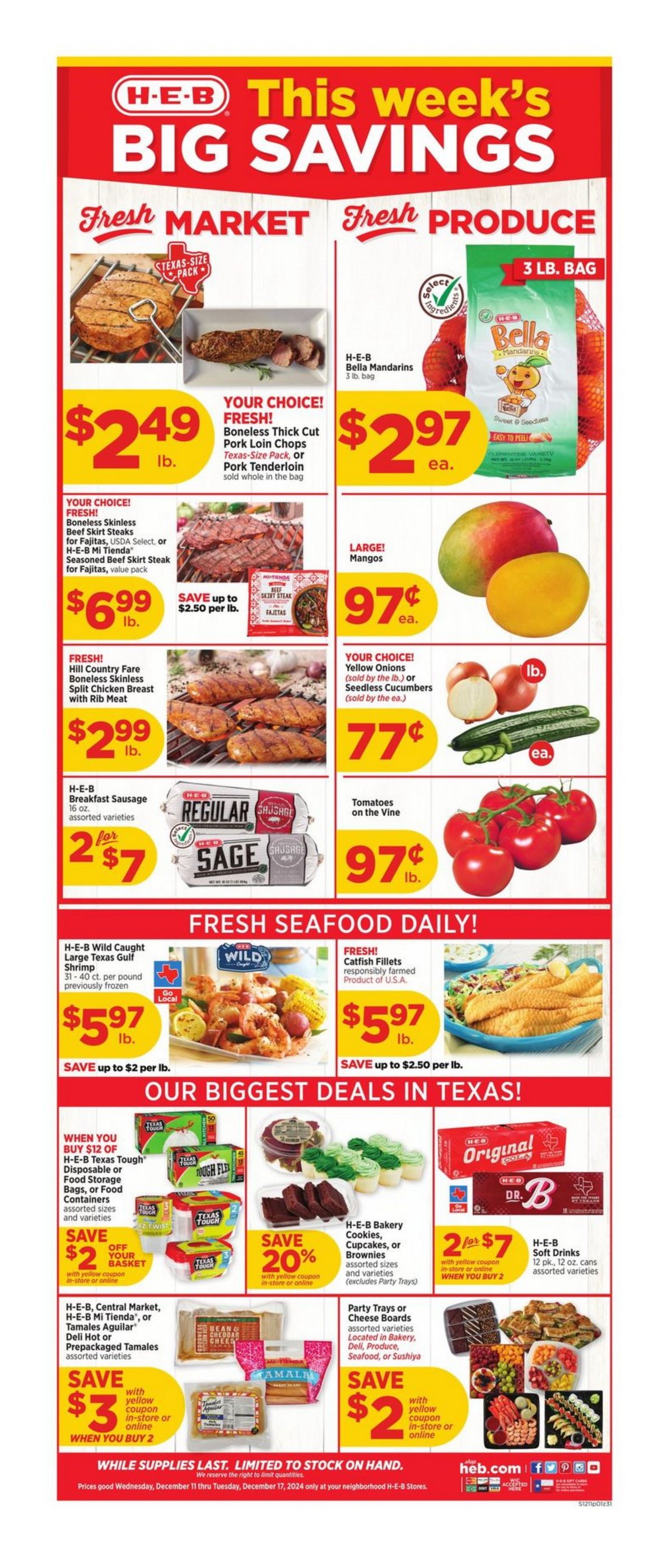 HEB Weekly Ad Dec 11 – Dec 17, 2024