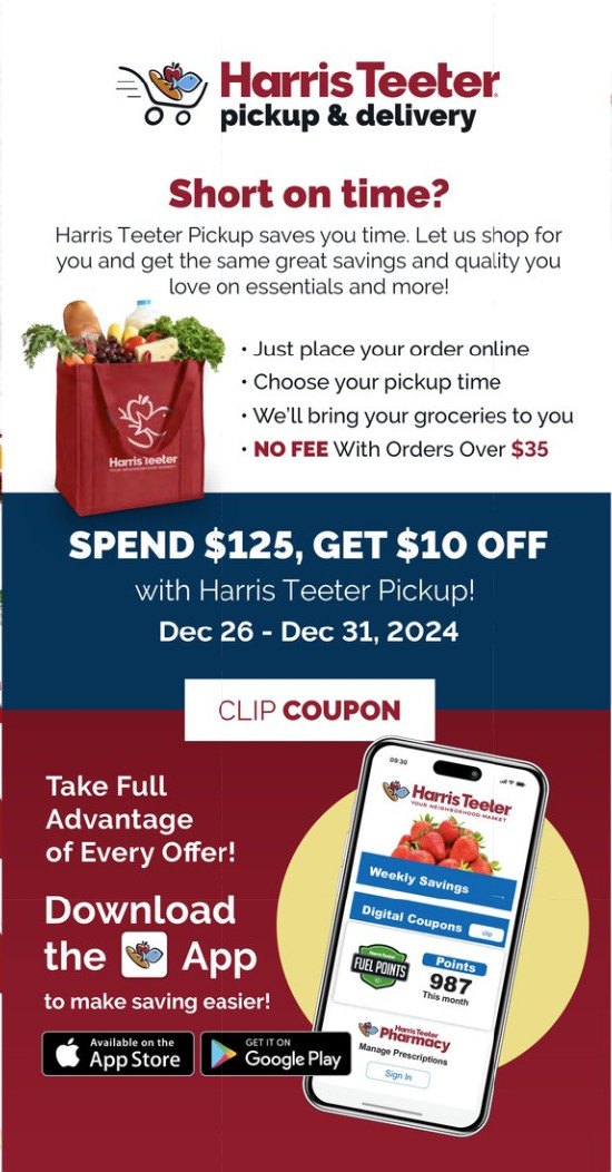Harris Teeter Weekly Ad Dec 25 – Dec 31, 2024 (New Year Promotion Included)