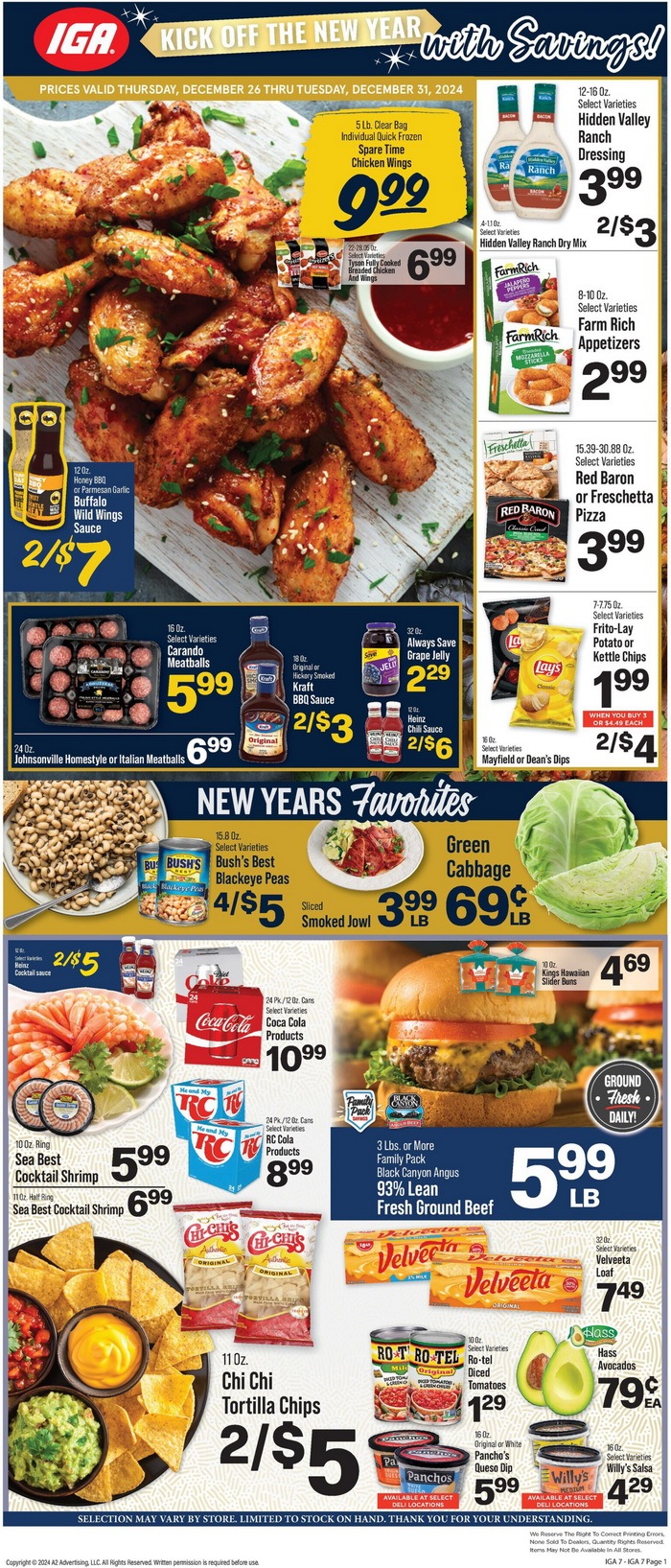 IGA Weekly Ad Dec 26 – Dec 31, 2024 (New Year Promotion Included)