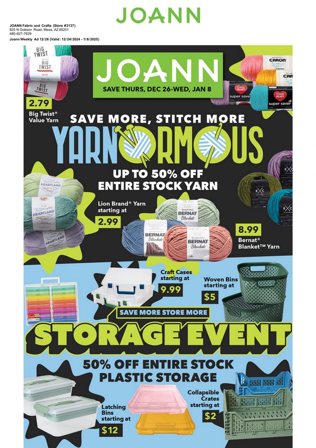 Jo-Ann Weekly Ad Dec 26, 2024 – Jan 08, 2025