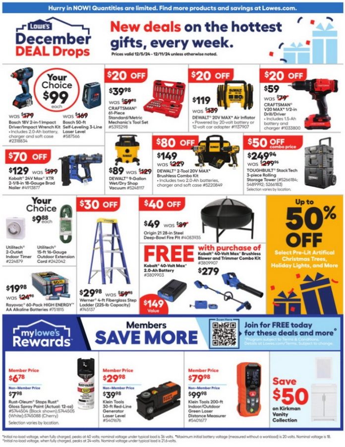 Lowe's In Store Promotion Ad Dec 05 – Dec 11, 2024