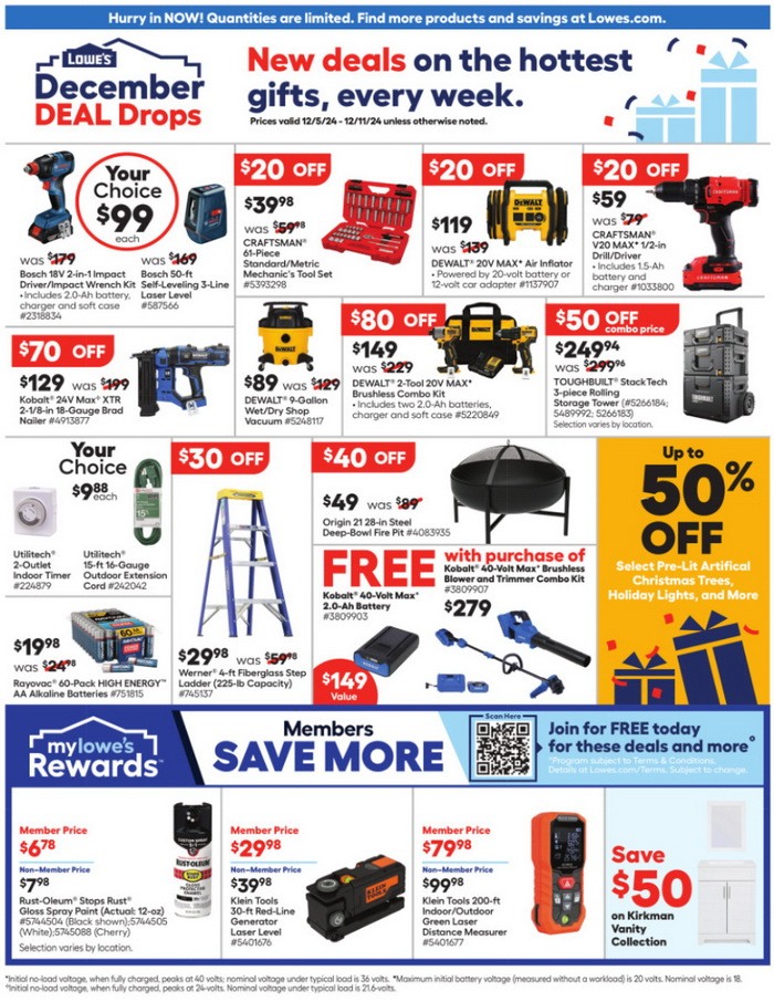 Lowe's In Store Promotion Ad Dec 05 – Dec 11, 2024