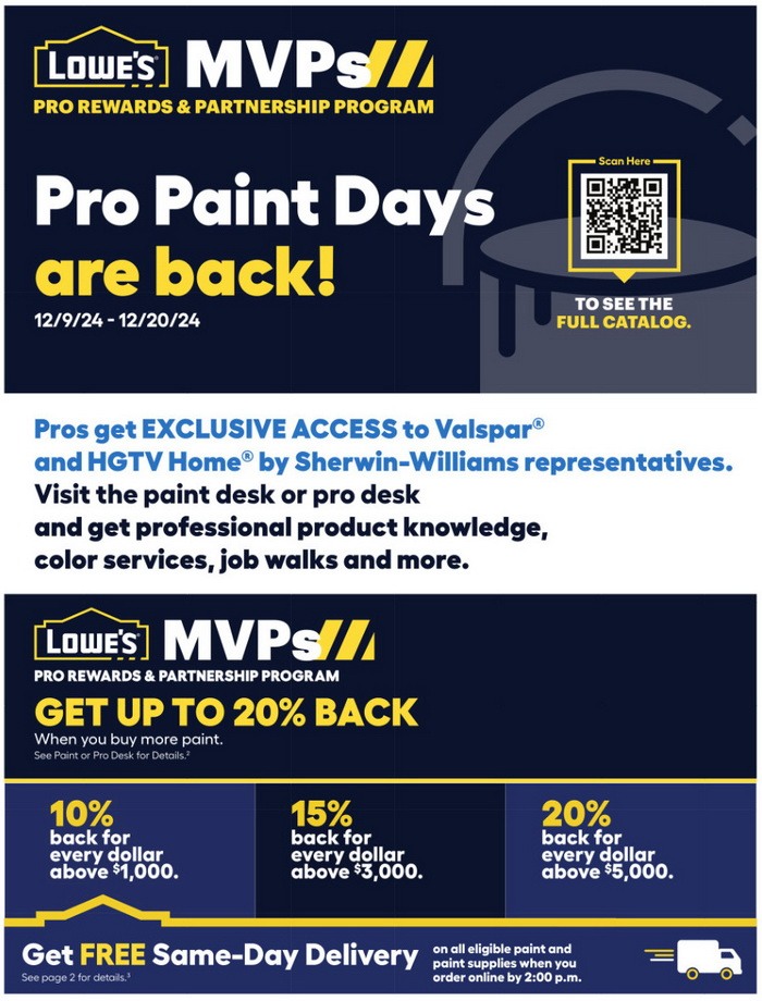 Lowe's Pro Ad Dec 09 – Dec 20, 2024