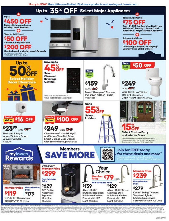Lowe's In Store Promotion Ad Dec 12 – Dec 18, 2024