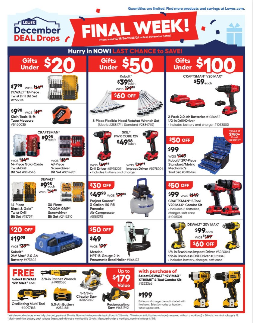 Lowe's In Store Promotion Ad Dec 19 – Dec 25, 2024