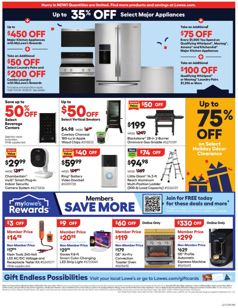 Lowe's In Store Promotion Ad Dec 19 – Dec 25, 2024
