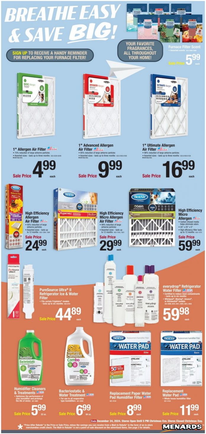 Menards Home Essentials Ad Dec 12 – Dec 24, 2024 (Christmas Promotion ...