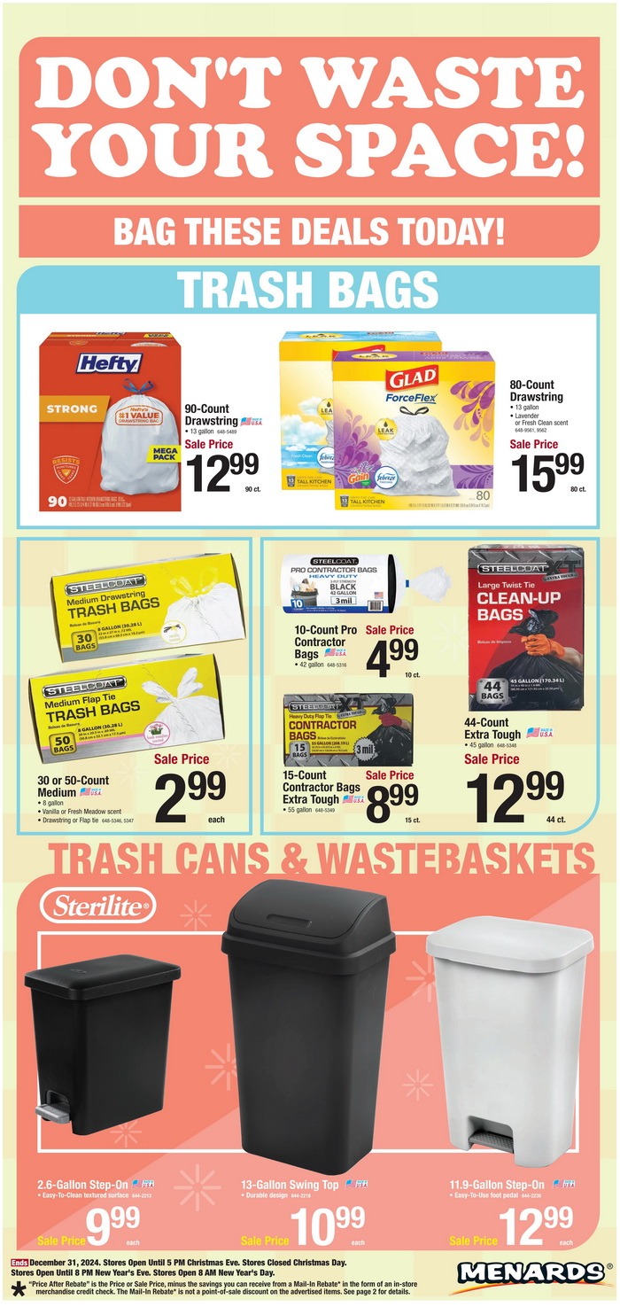 Menards Home Essentials Ad Dec 19 – Dec 31, 2024