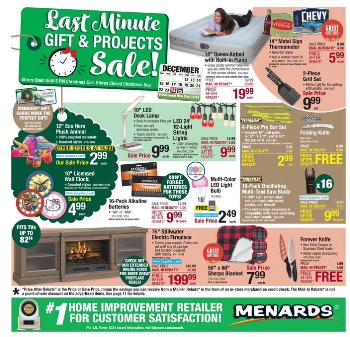 Menards Last Minute Gift & Projects Sale Dec 12 – Dec 24, 2024 ...