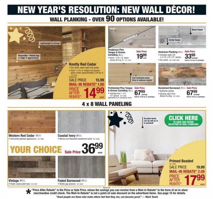 Menards New Year Sale Dec 19 – Dec 31, 2024