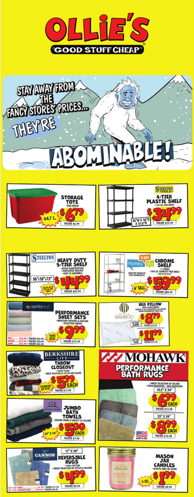 Ollie's Weekly Ad Dec 28, 2024 – Jan 01, 2025