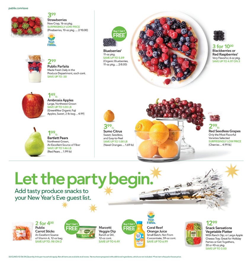 Publix Weekly Ad Dec 26, 2024 – Jan 01, 2025 (New Year Promotion Included)