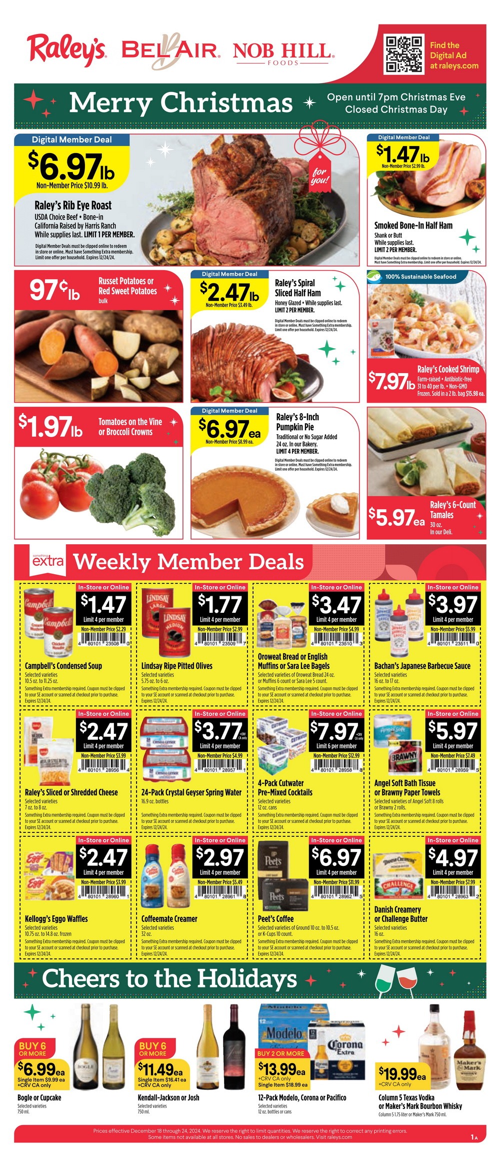 Raley's Supermarkets Weekly Ad Dec 18 – Dec 24, 2024 (Christmas ...