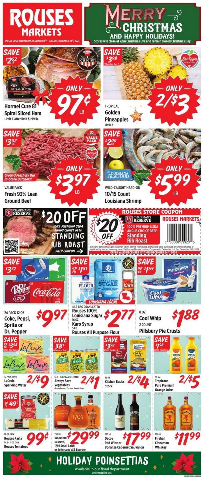 Rouses Weekly Ad Dec 18 – Dec 24, 2024 (Christmas Promotion Included)