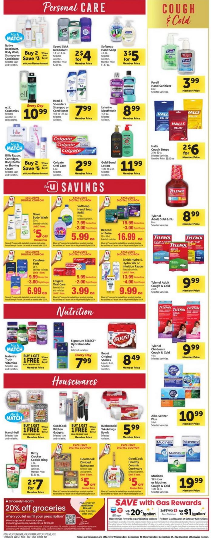 Safeway Weekly Ad Dec 18 – Dec 24, 2024 (Christmas Day Promotion Included)