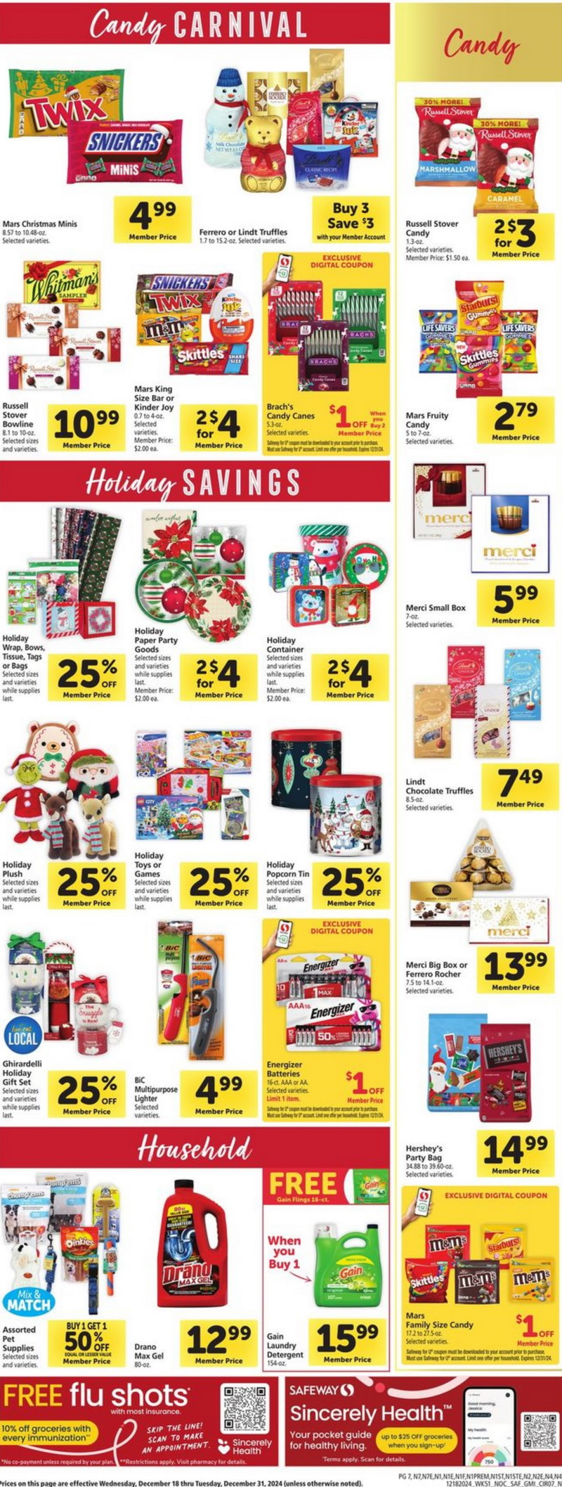 Safeway Weekly Ad Dec 18 – Dec 24, 2024 (Christmas Day Promotion Included)