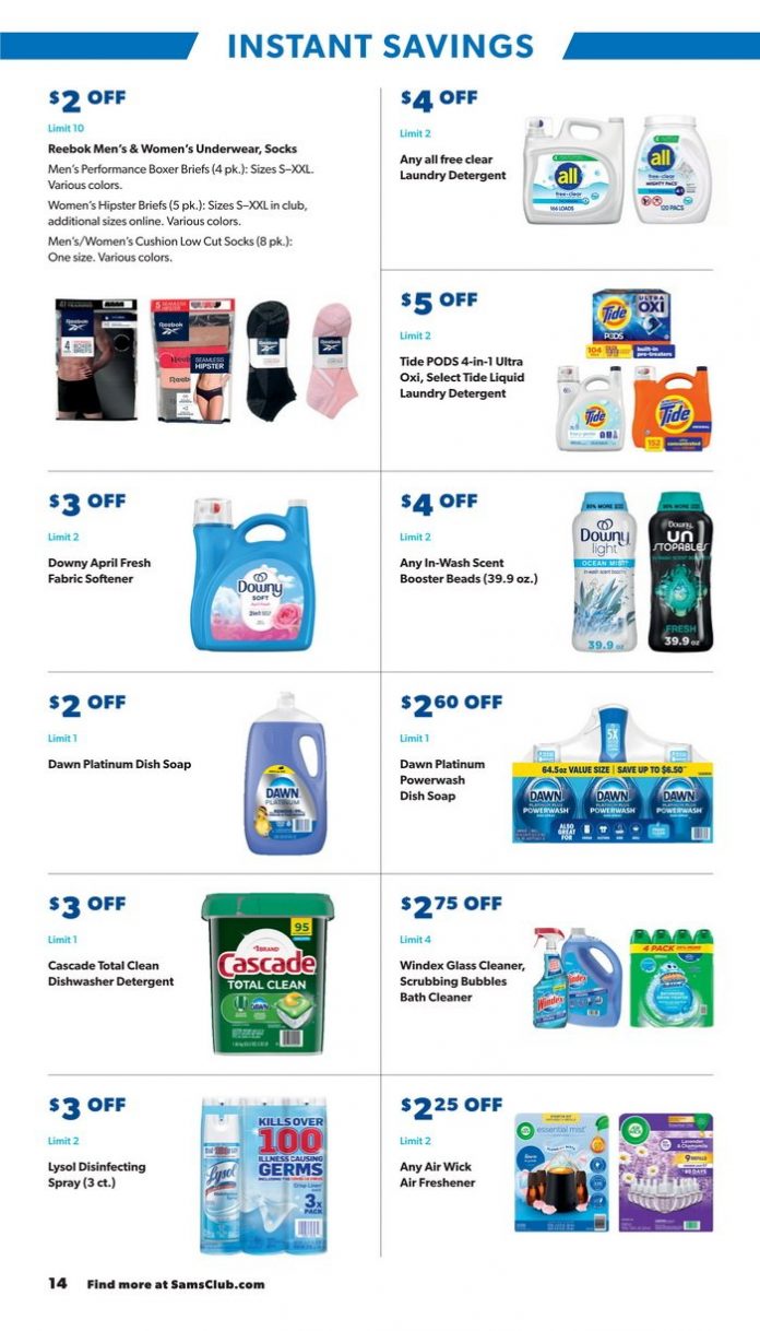 Sam's Club Instant Savings Ad Jan 03 – Jan 26, 2025