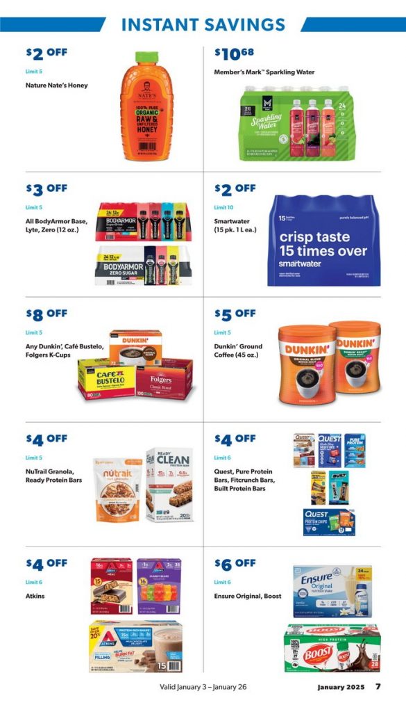 Sam's Club Instant Savings Ad Jan 03 – Jan 26, 2025