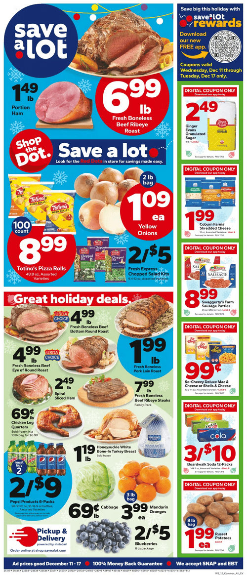 Save A Lot Weekly Ad Dec 11 – Dec 17, 2024