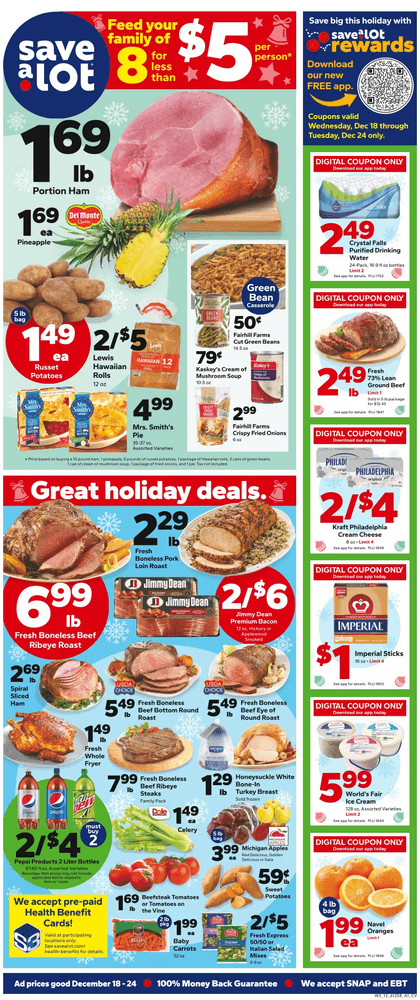 Save A Lot Weekly Ad Dec 18 – Dec 25, 2024