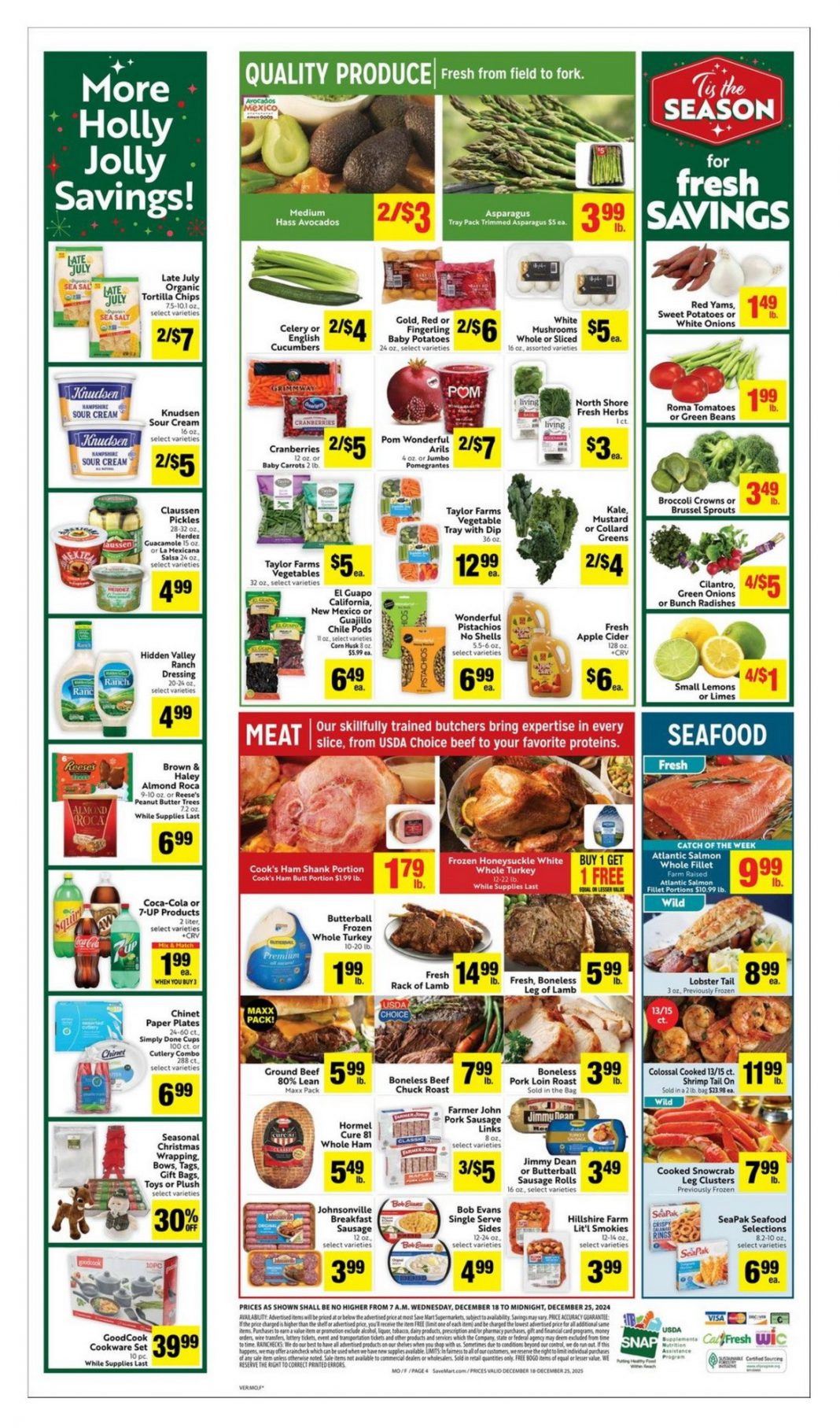 Save Mart Supermarkets Weekly Ad Dec 18 – Dec 25, 2024 (Christmas ...