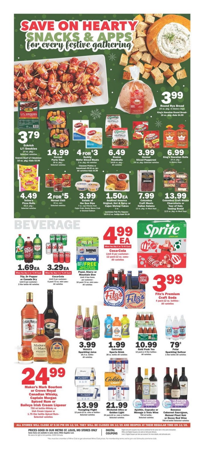 Schnucks Weekly Ad Dec 18 – Dec 24, 2024 (Christmas Promotion Included)