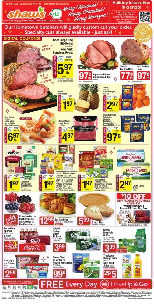 Shaw's Weekly Ad Dec 20 – Dec 26, 2024