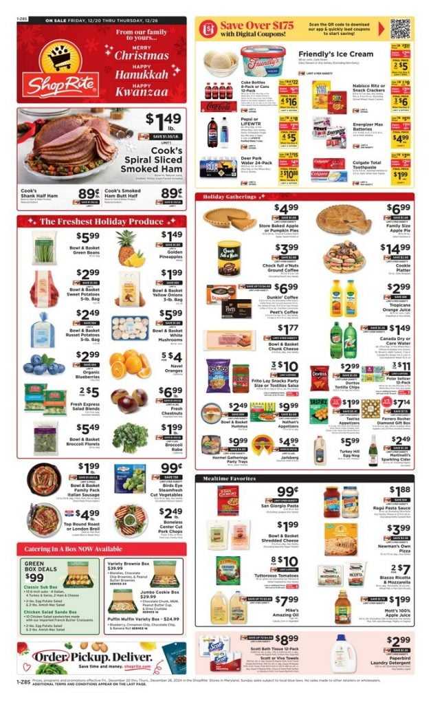ShopRite Weekly Ad Dec 20 – Dec 26, 2024 (Christmas Promotion Included)