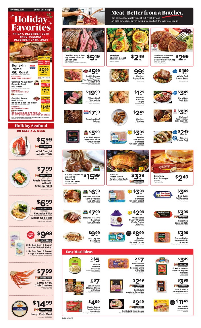ShopRite Weekly Ad Dec 20 – Dec 26, 2024 (Christmas Promotion Included)
