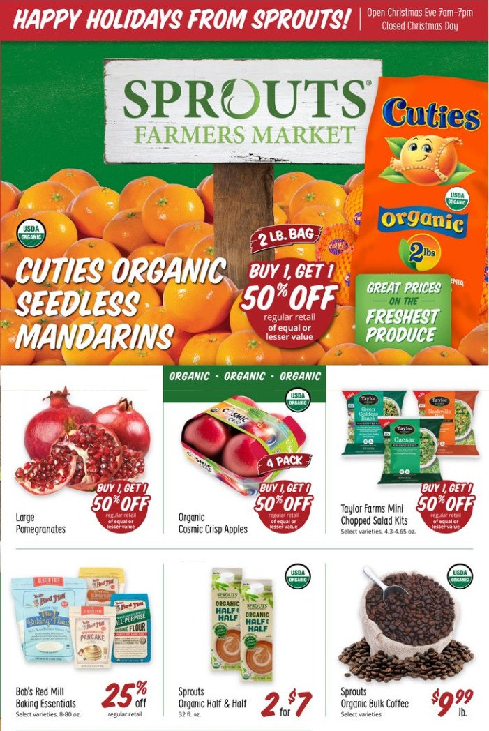 Sprouts Weekly Ad Dec 18 – Dec 24, 2024 (Christmas Promotion Included)