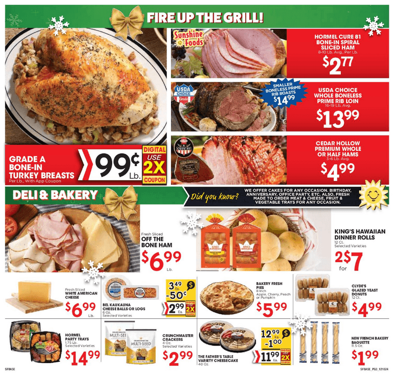 Sunshine Foods Weekly Ad Dec 18 – Dec 24, 2024 (Christmas Promotion Included)