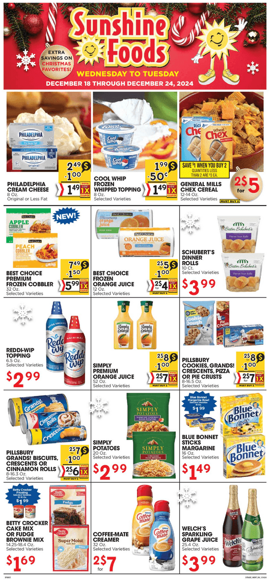 Sunshine Foods Weekly Ad Dec 18 – Dec 24, 2024 (Christmas Promotion ...