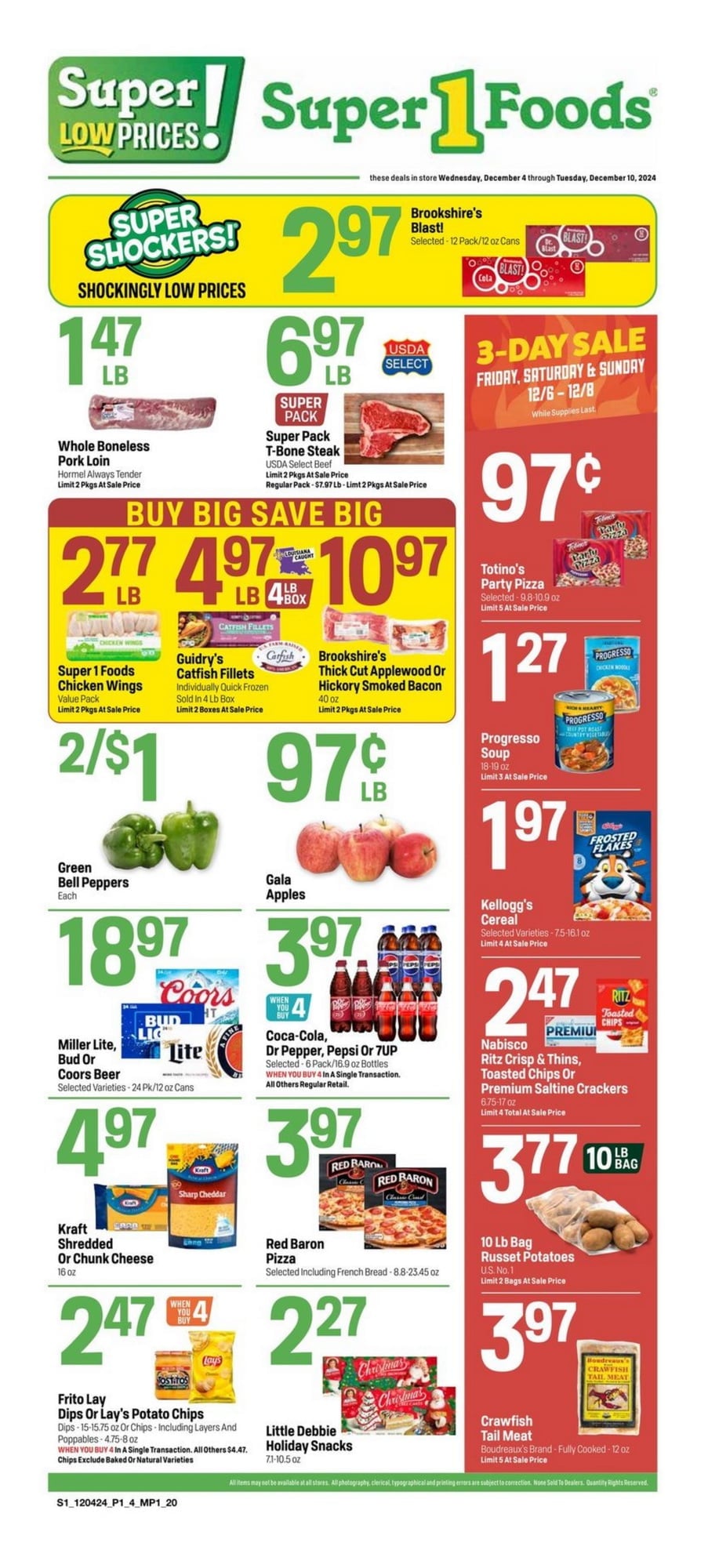 Super 1 Foods Weekly Ad Dec 04 – Dec 10, 2024