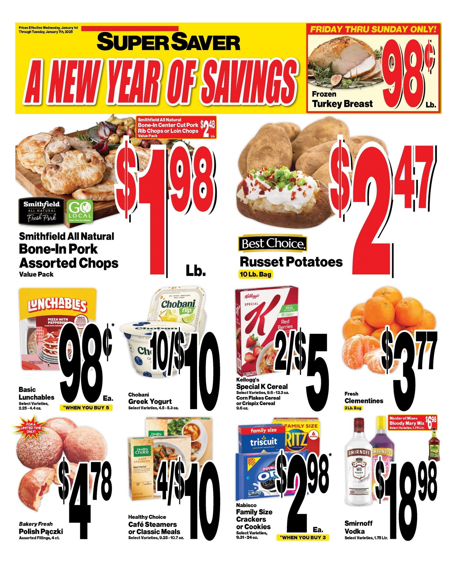 Super Saver Weekly Ad Jan 01 – Jan 07, 2025 (New Year Promotion Included)
