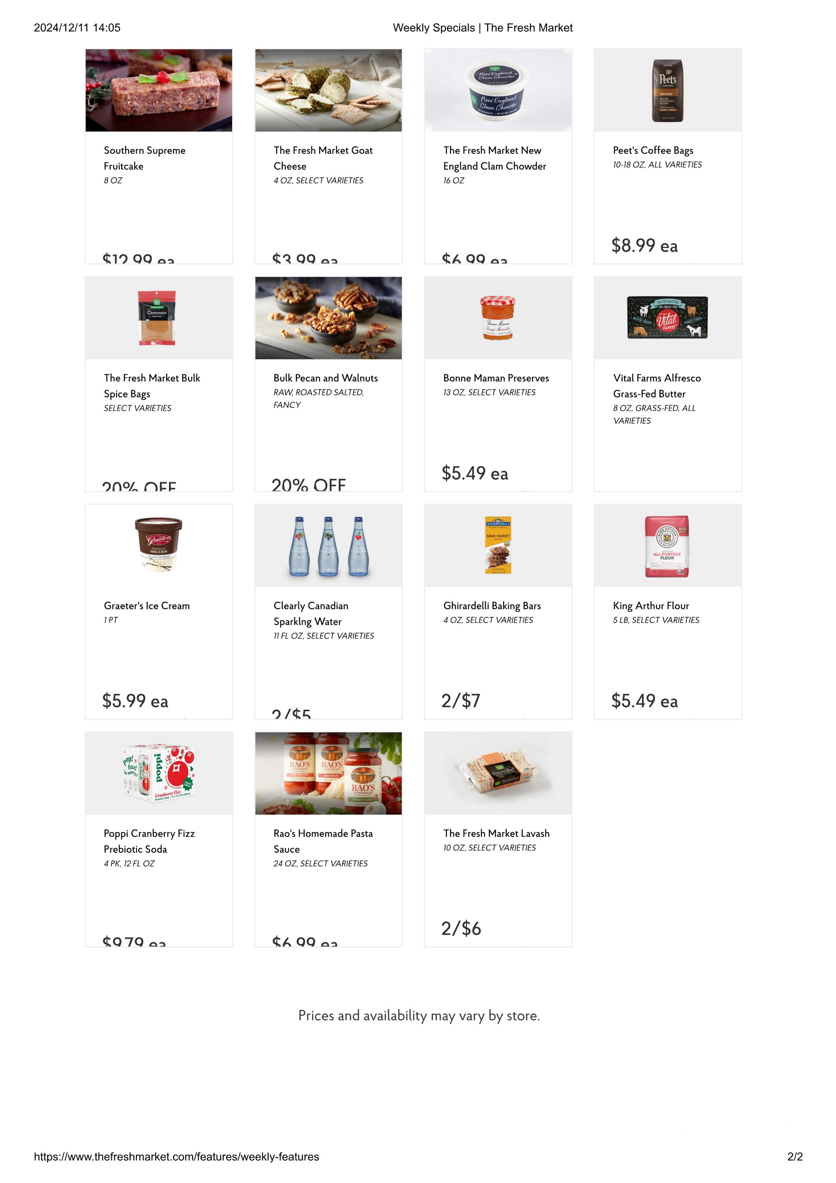 The Fresh Market Weekly Ad Dec 11 – Dec 17, 2024
